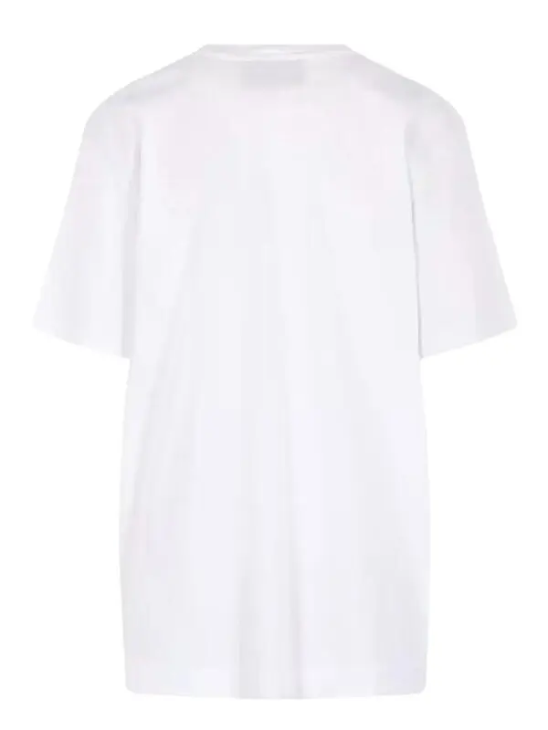 Simone Rocha Ribbon Rosette Print Cotton T-shirt - White
