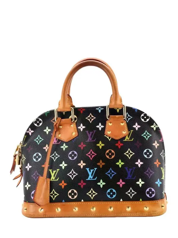 LOUIS VUITTON Alma Handbag Monogram Multicolor Pm Satchel - Black