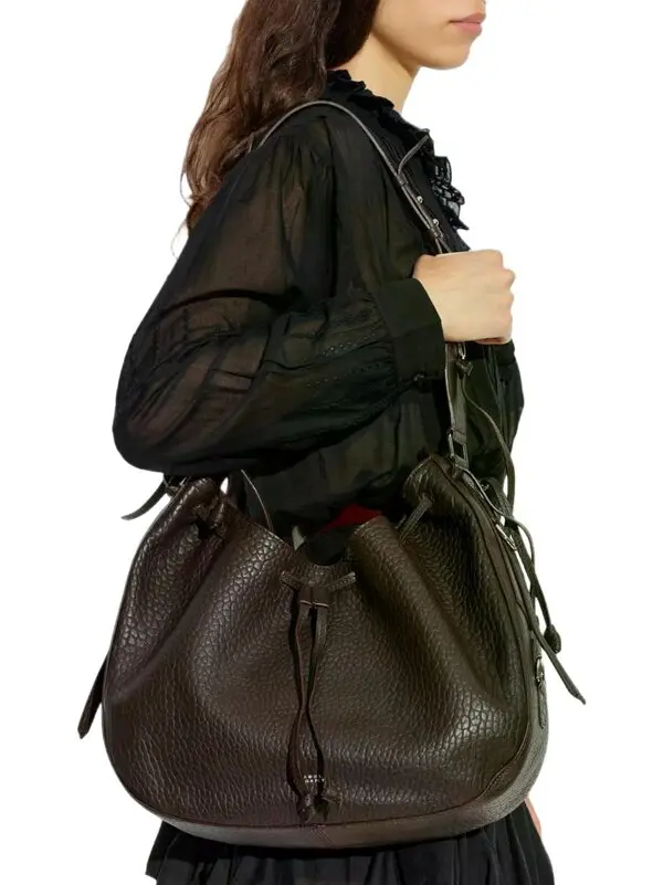Isabel Marant Étoile Leather Hobo Shoulder Bag - Brown
