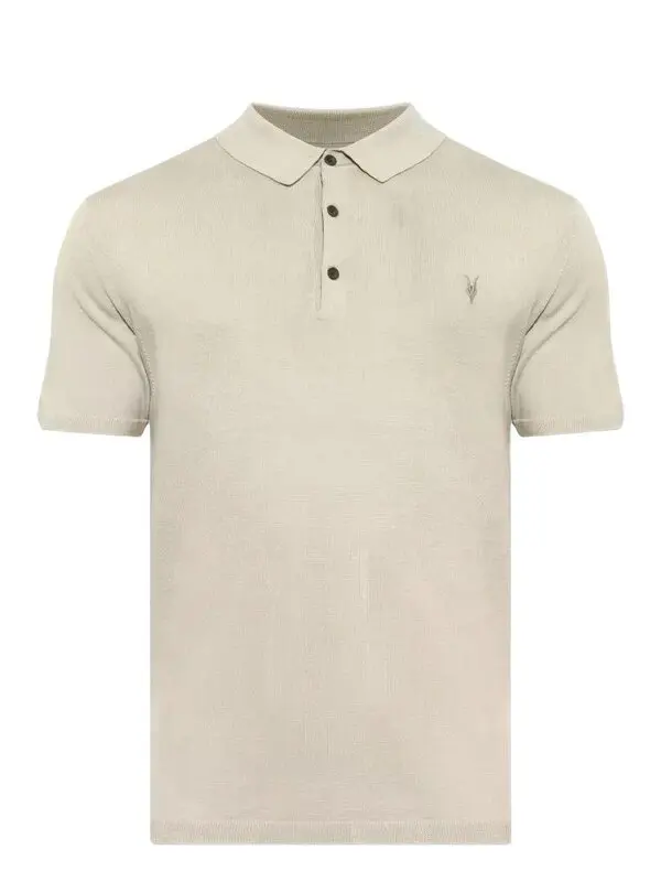 ALLSAINTS Mode Short-sleeve Wool Polo Shirt - Neutrals