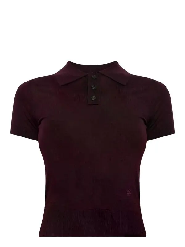 Dsquared2 Short Sleeve Wool Knit Polo Shirt - Red
