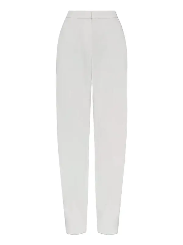 Emporio Armani Textured Straight Leg Trousers - Grey