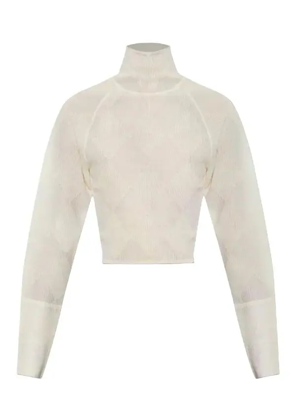 IRO PARIS Argyle Knit Roll-neck Sweater - Neutrals