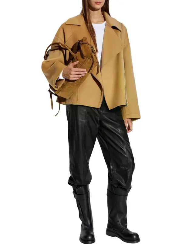 IRO PARIS Jijy Asymmetrical Zip Oversized Jacket - Neutrals