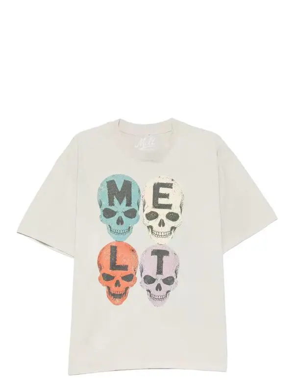 MELT Skull-print T-shirt - Neutrals