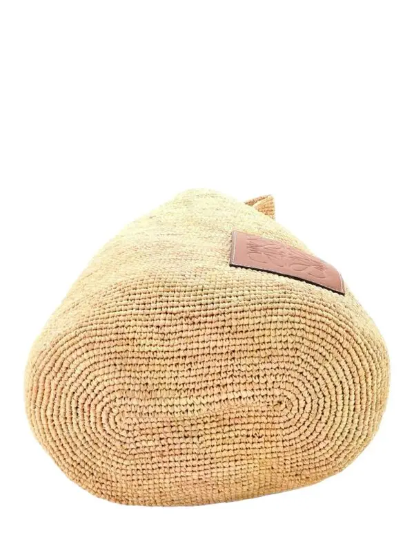 Loewe Large Slit Straw Tote Bag - Neutrals