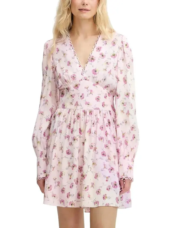 TWINSET Scalloped-hem Floral Dress - Pink