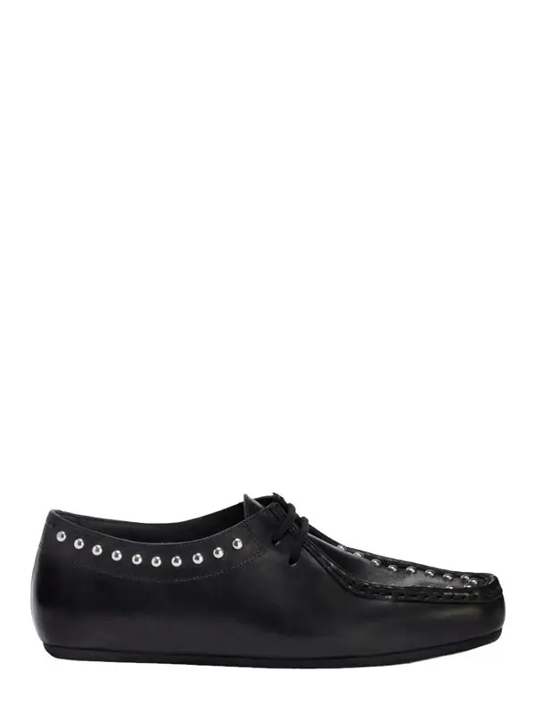 JIL SANDER Hood Stud-embellished Loafers - Black