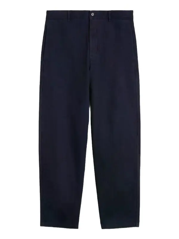 JIL SANDER Indigo Cotton Tapered-leg Cropped Jeans - Blue