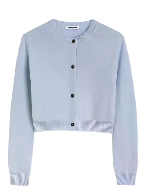 JIL SANDER Crew-neck Cardigan - Blue