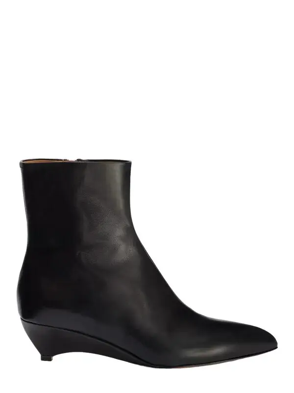 JIL SANDER Pointed Toe Zip Up Boots - Black