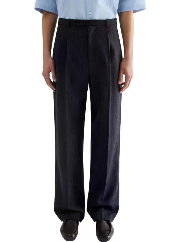 JIL SANDER Pinstripe Tailored Trousers - Blue