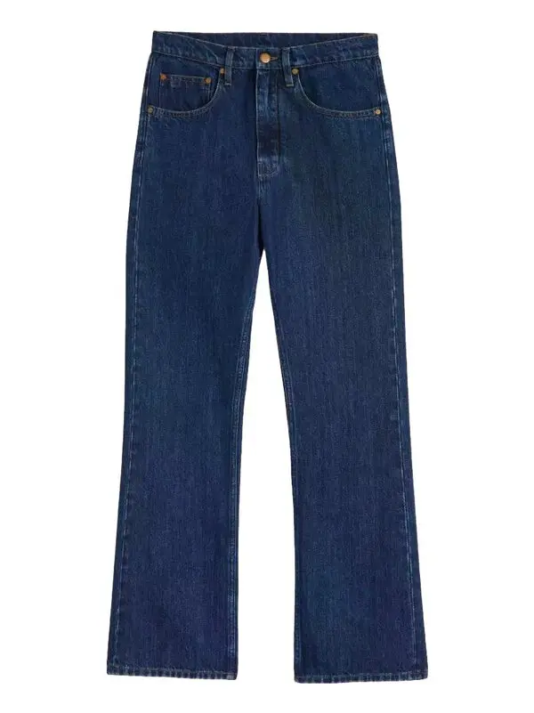 JIL SANDER Flared Cotton Jeans - Blue