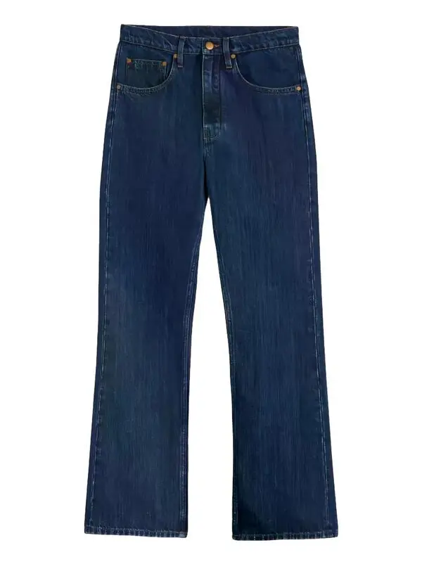 JIL SANDER Flared Cotton Jeans - Blue