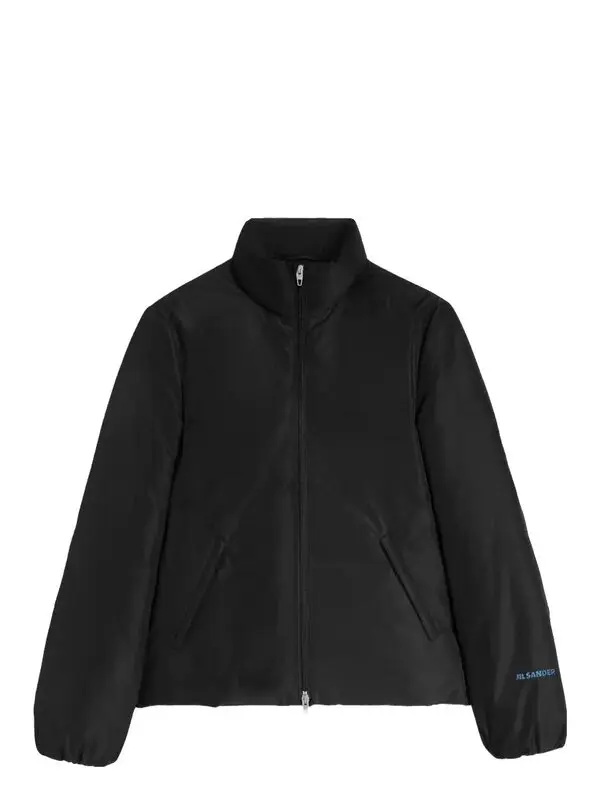 JIL SANDER Logo Print Down Jacket - Black