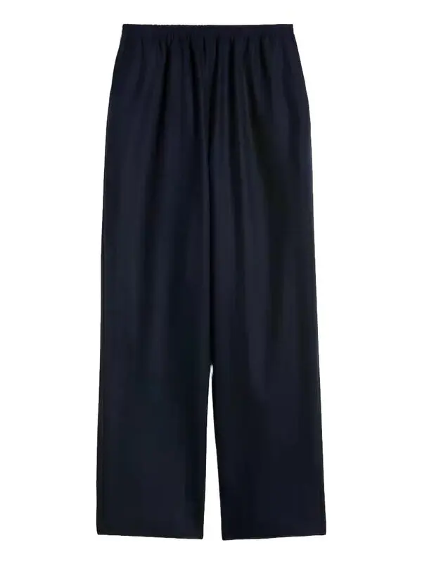 JIL SANDER Merino Wool Flannel Trousers - Blue
