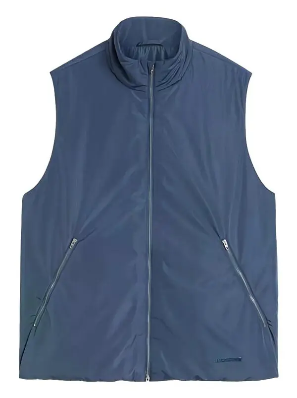 JIL SANDER Padded Taffeta Gilet - Blue