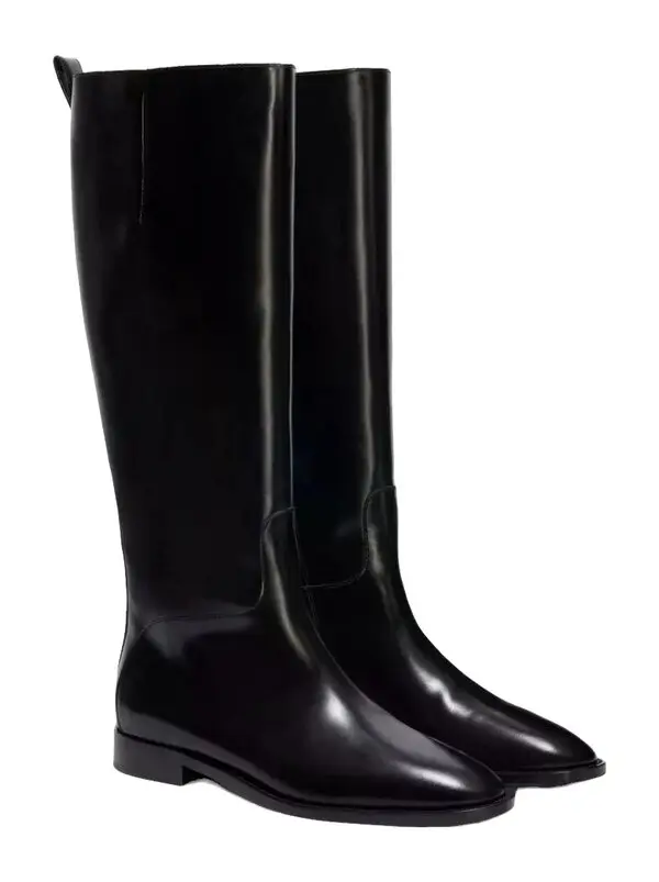 JIL SANDER Knee-high Leather Boots - Black