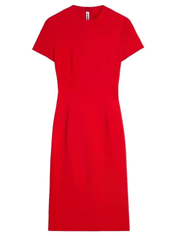 JIL SANDER Cady Crew-neck Dress - Red