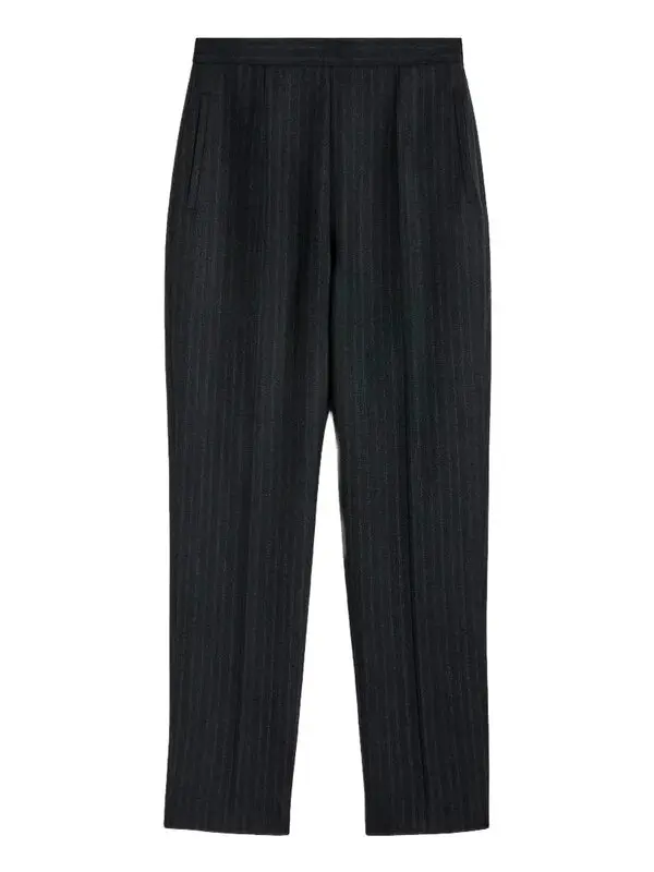 JIL SANDER Pinstripe Pleated Trousers - Blue