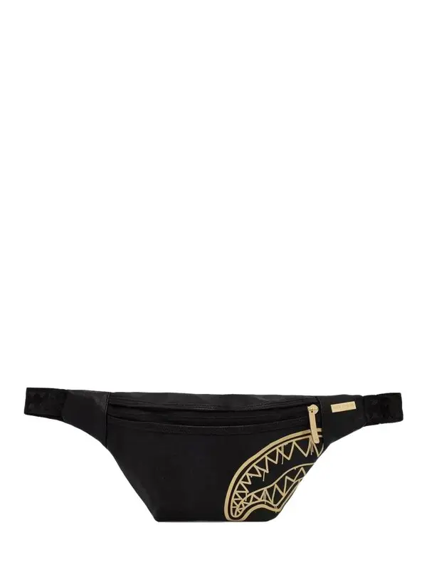 SPRAYGROUND Gold Fang Savvy Belt Bag - Black