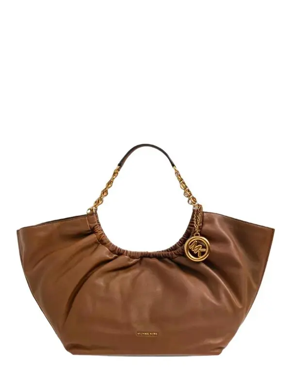 Michael Kors Ruched Chain-link Tote Bag - Brown