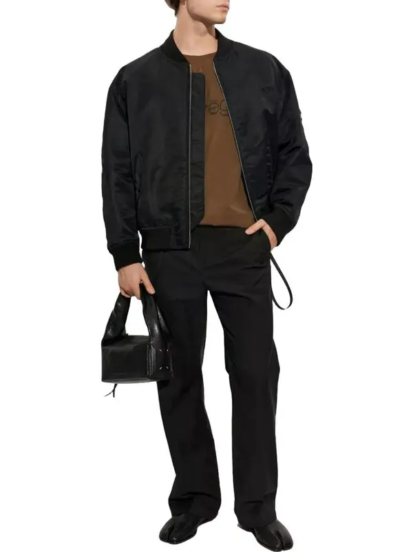 COURREGES Logo Patch Bomber Jacket - Black