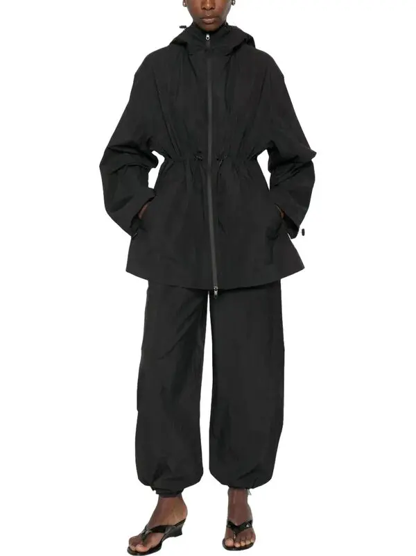 A.M.G. Drawstring Hooded Jacket - Black