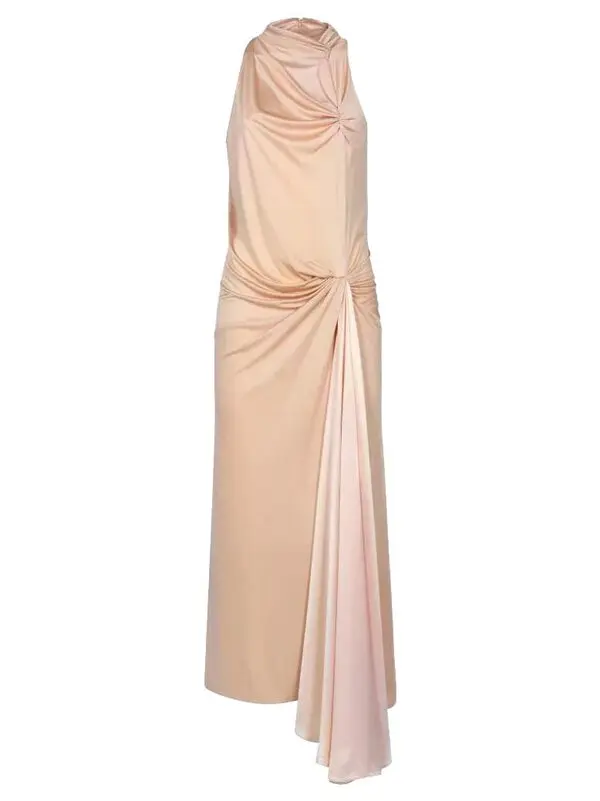 Valentino Garavani Draped Asymmetric Hem Dress - Pink