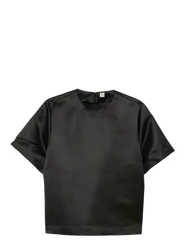 TOTEME Satin T-shirt - Black