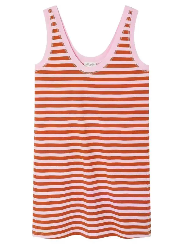 American Vintage Striped Sleeveless Mini Dress - Red