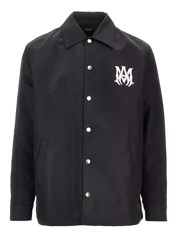 Amiri Logo Print Spread Collar Jacket - Black