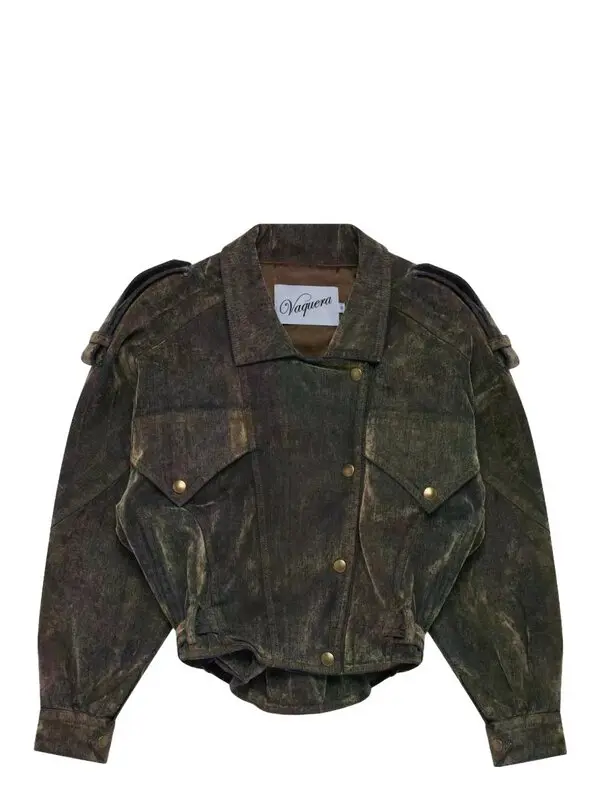 Vaquera Buttoned Denim Jacket - Brown