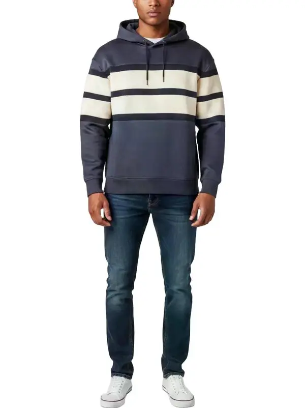 Emporio Armani Striped Hoodie - Blue