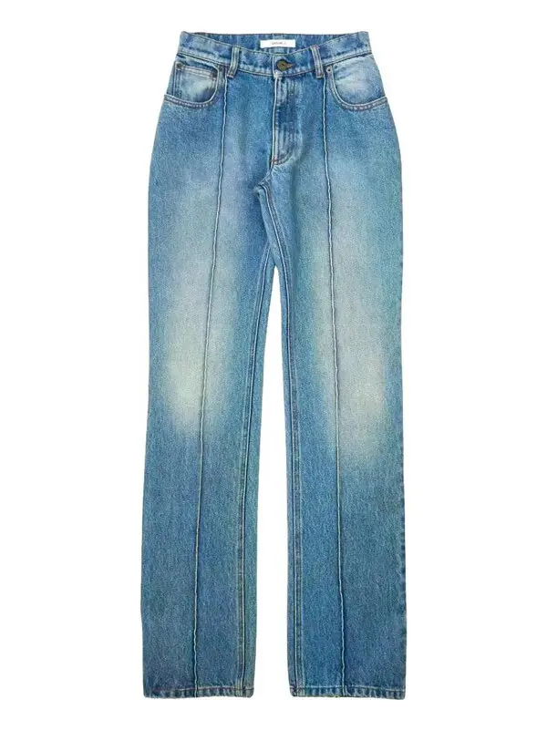 TORISHÉJU Straight-leg Jeans With Contrast Stitching - Blue