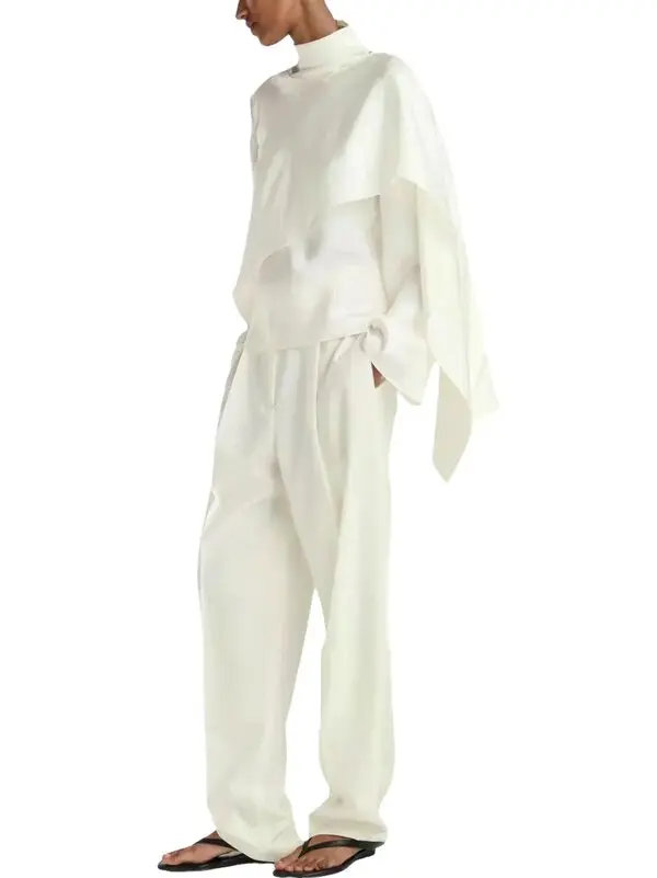 RÓHE Foulard Detail Silk Blouse - Neutrals