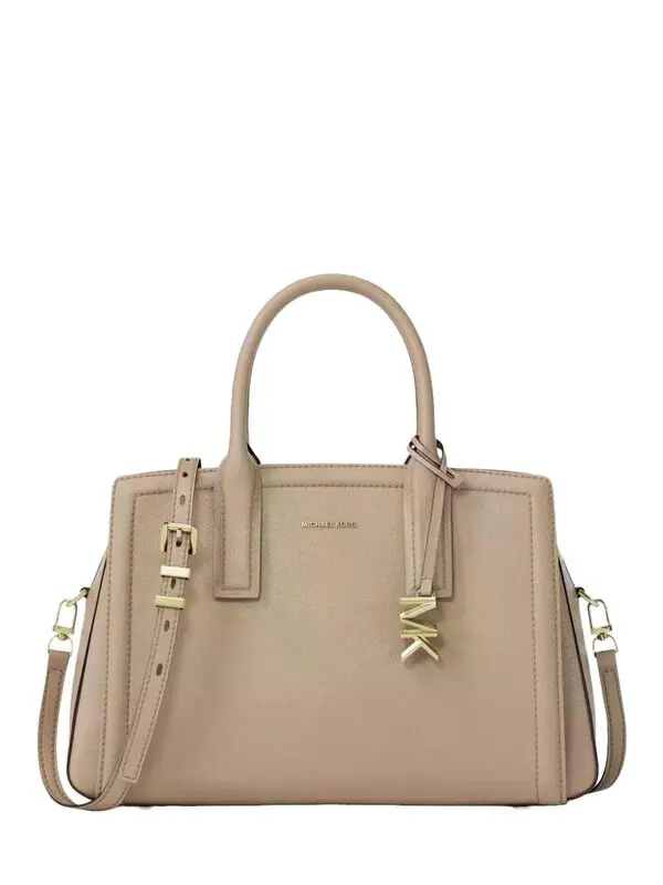 Michael Kors Medium Laila Leather Tote Bag - Neutrals