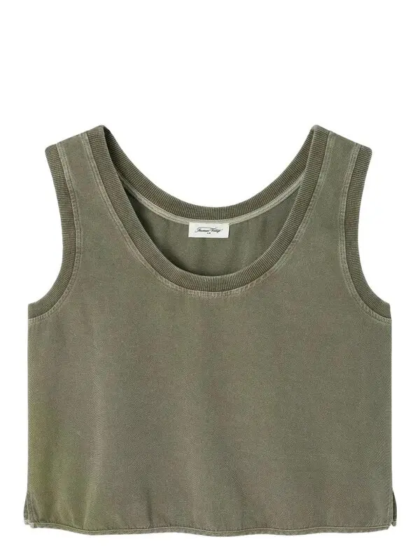 American Vintage Ribbed-trim Tank Top - Green