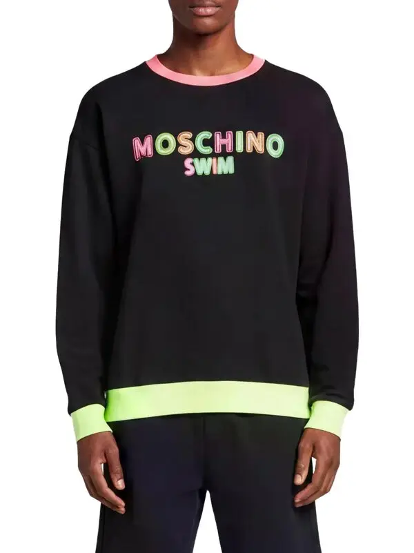 Moschino Print Crewneck Sweatshirt - Black