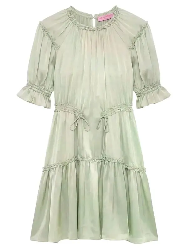 Ulla Johnson Juliette Silk-satin Mini Dress - Green