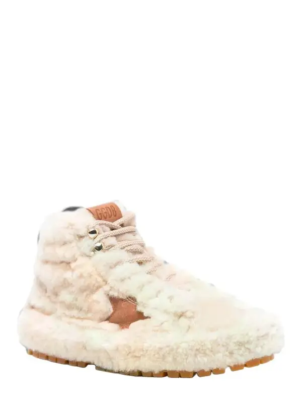 GOLDEN GOOSE Francy Shearling Sneakers - Neutrals