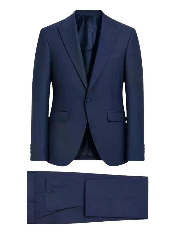 ETIEM TEXTIL S.L. Single-breasted Peak-lapel Suit - Blue