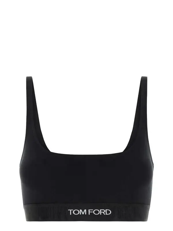 TOM FORD Signature Logo-band Bralette - Black