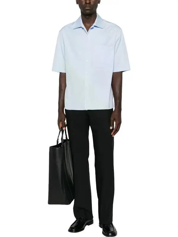 JIL SANDER Lightweight Cotton Poplin Shirt - Blue