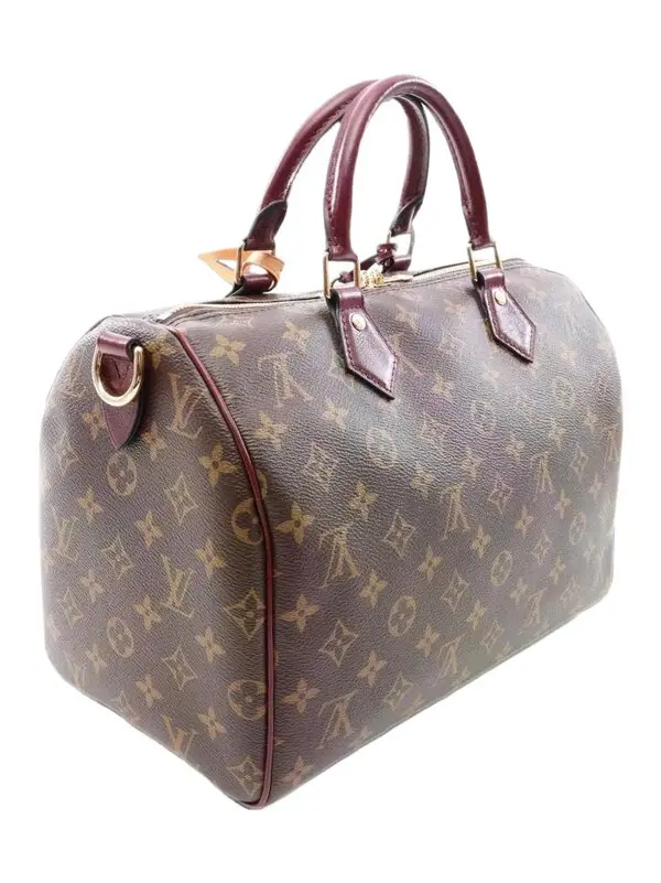 LOUIS VUITTON Speedy 30 Monogram Leather 2-way Tote Bag - Brown