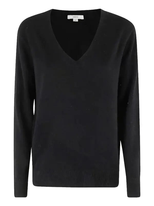 Vince Weekend V-neck Sweater - Black