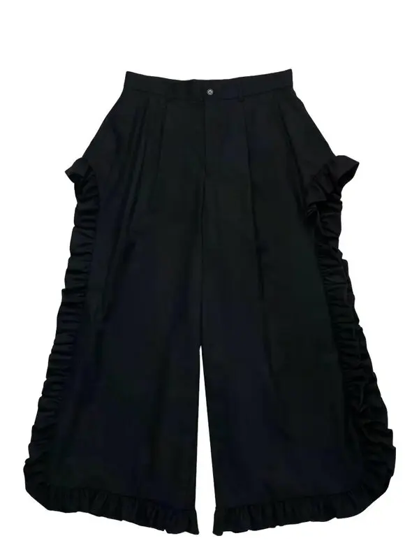 Noir Kei Ninomiya Ruffled Trousers - Black