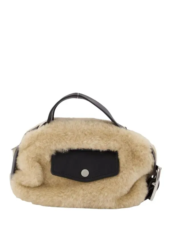 Simone Rocha Faux Fur Mini Biker Shoulder Bag - No