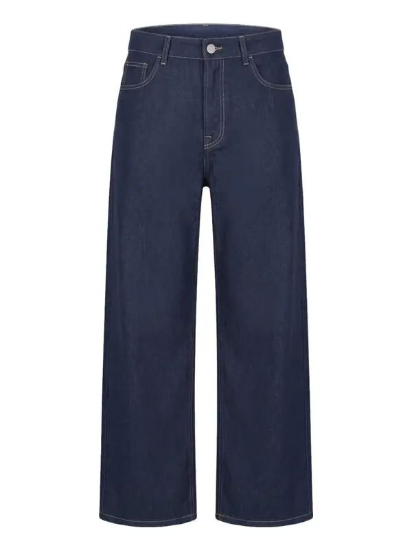 RÓHE Wide-leg Jeans With Button Closure - Black