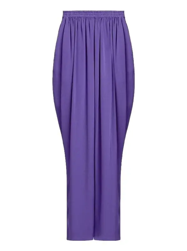 Alaïa Pleated Side-stripe Trousers - Violet